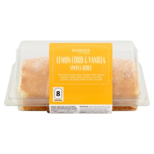 Dunnes Stores Lemon Curd & Vanilla Swiss Roll 330g - Dunnes Stores