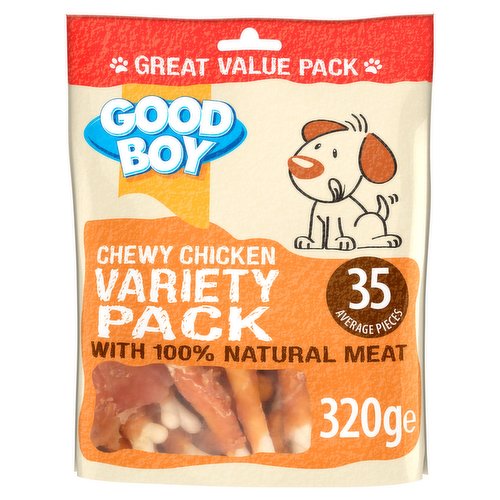 Good Boy Pawsley & Co Chewy Chicken Variety Pack 320g - Dunnes Stores