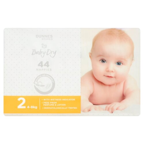 Dunnes Stores Baby-Dry 2 4-8kg 44 Nappies - Dunnes Stores