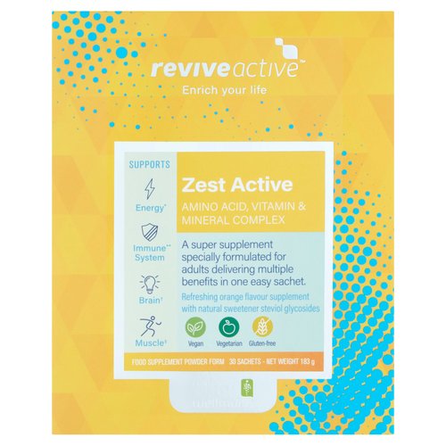 Revive Active Zest Active Food Supplement Powder Form 30 Sachets 183g ...