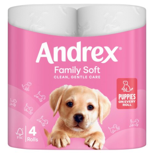 Andrex Family Soft Toilet Tissue 4 Rolls - Dunnes Stores