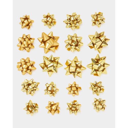 Luxury Gift Bows - Pack Of 20 Gold - Dunnes Stores