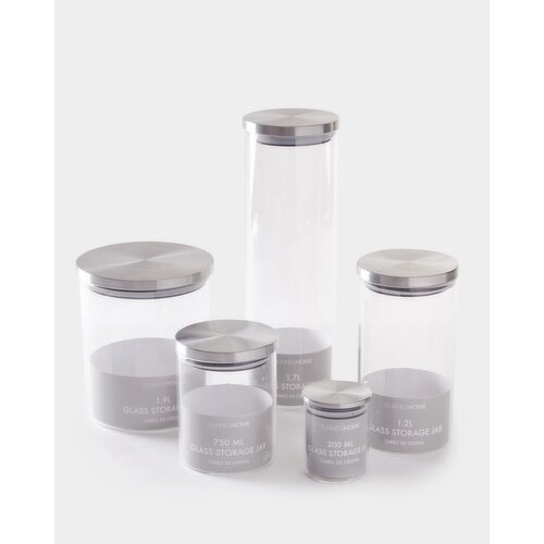 Round Glass Pantry Storage Sless-Steel L - Dunnes Stores