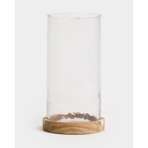 Mottled Hurricane Candle Holder Natural M - Dunnes Stores